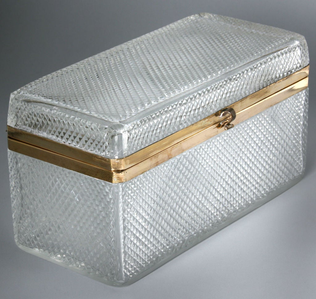Large Cut Crystal Dresser Box at 1stDibs