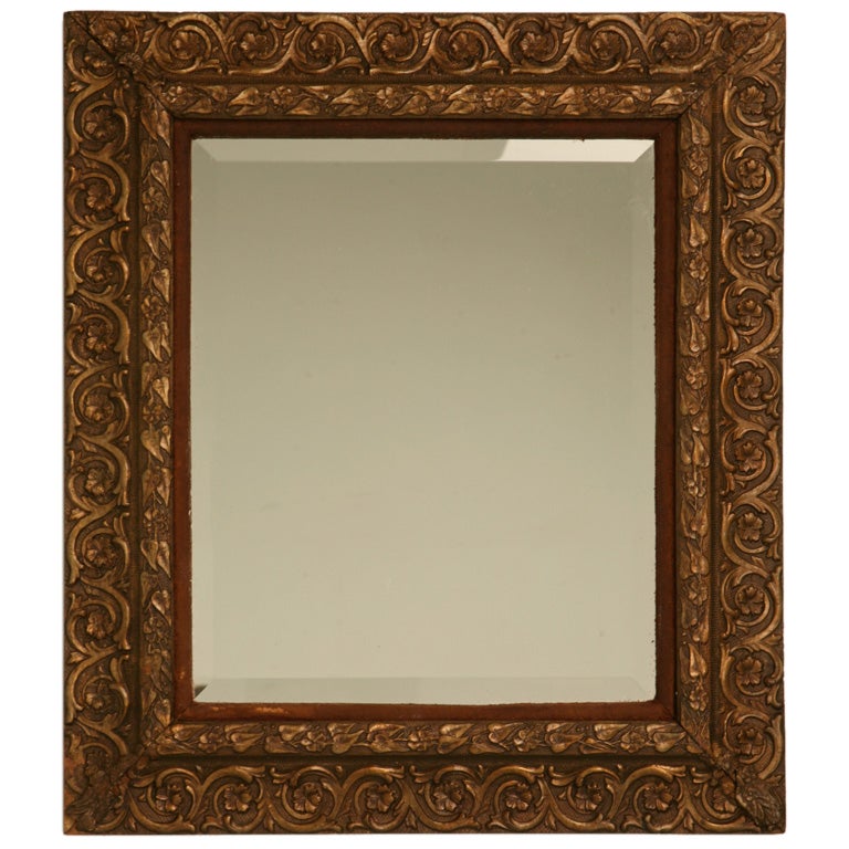 c.1890 American Picture Frame with Mirror at 1stDibs