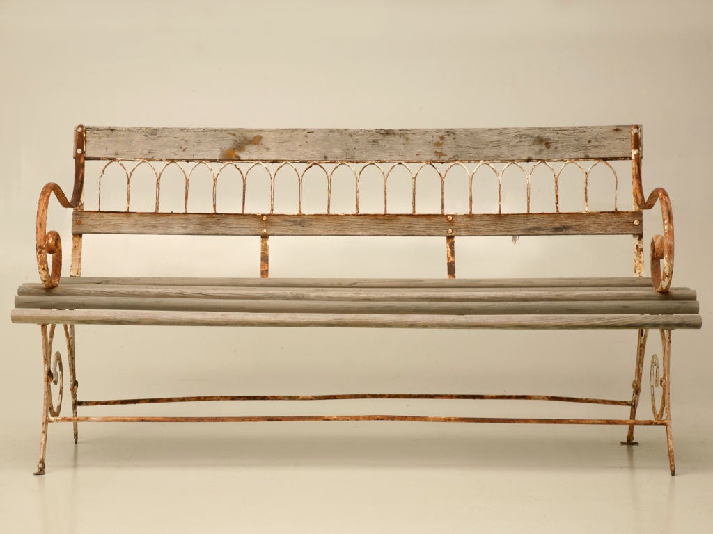 c.1920 English Garden Bench with Gothic Design at 1stDibs