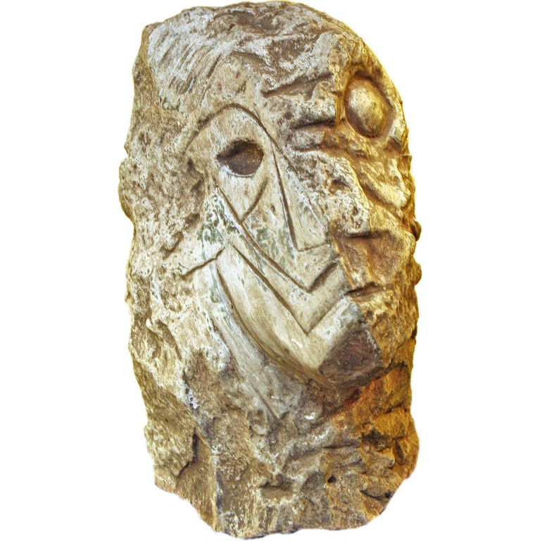 Abstract Soap Stone Two Faced Sculpture at 1stDibs