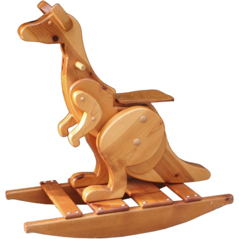 Hand Made Childrens Rocking Kangaroo at 1stDibs