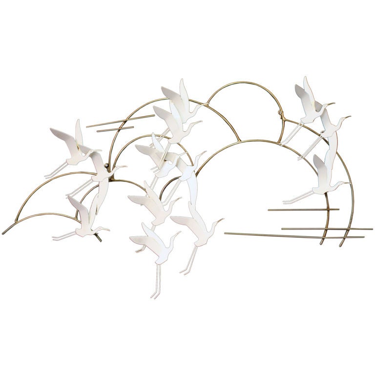 A Flock of American Egrets in Flight by Curtis Jere at 1stDibs