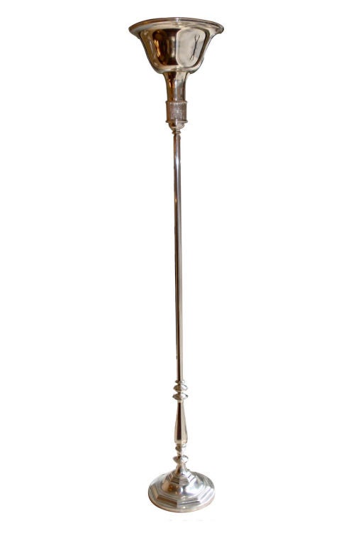 Silver Plated Torchiere at 1stDibs