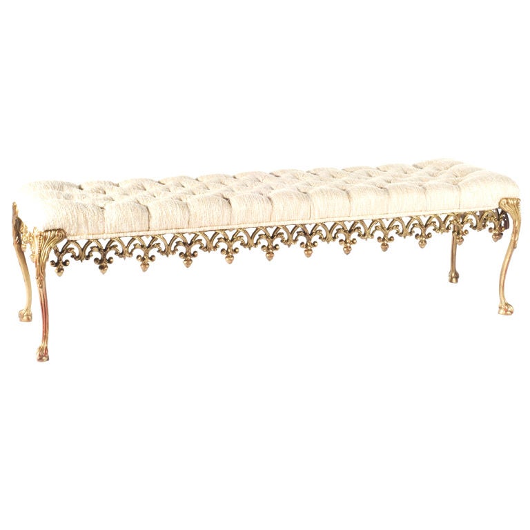 Fabulous Dorothy Draper Style Bench at 1stDibs