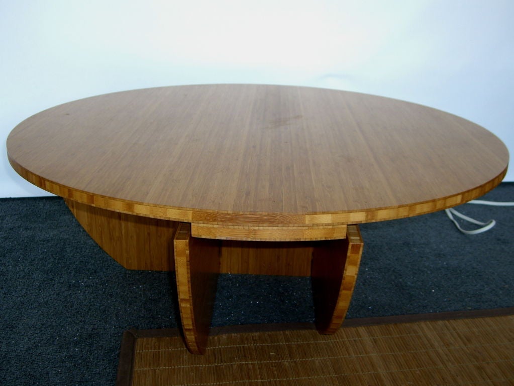 Unique and unusual laminated bamboo Japanese puzzle table at 1stDibs