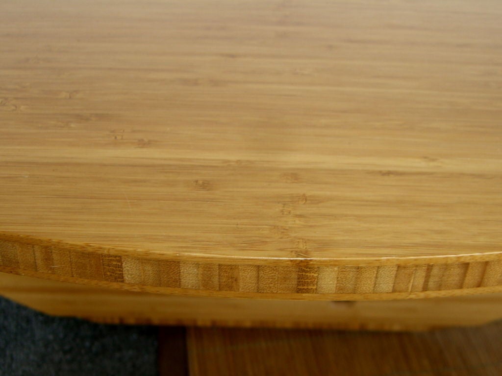Unique and unusual laminated bamboo Japanese puzzle table at 1stDibs