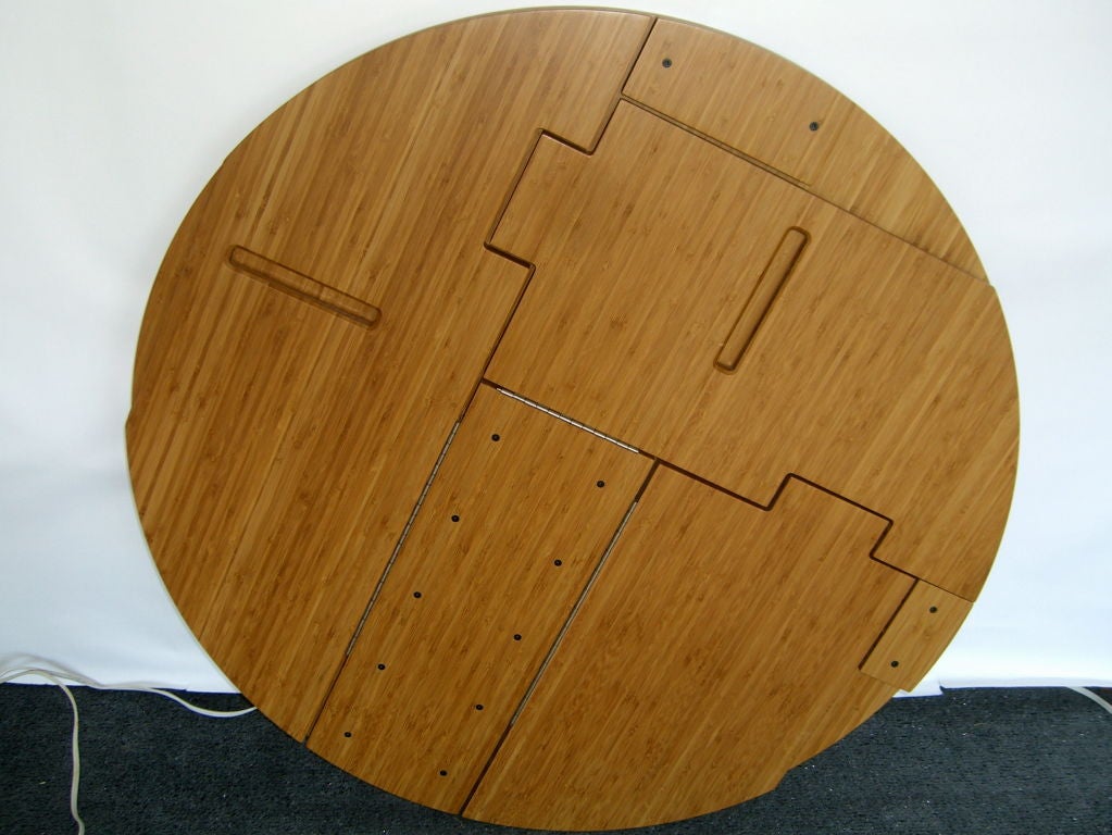 Unique and unusual laminated bamboo Japanese puzzle table at 1stDibs