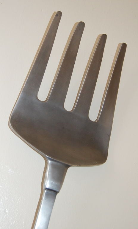 Giant Aluminum Fork Sculpture at 1stDibs