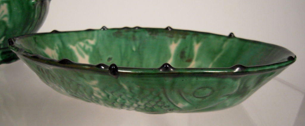 COLLECTION OF STRIKING VINTAGE MEXICAN GREEN POTTERY, c. 1940s at ...