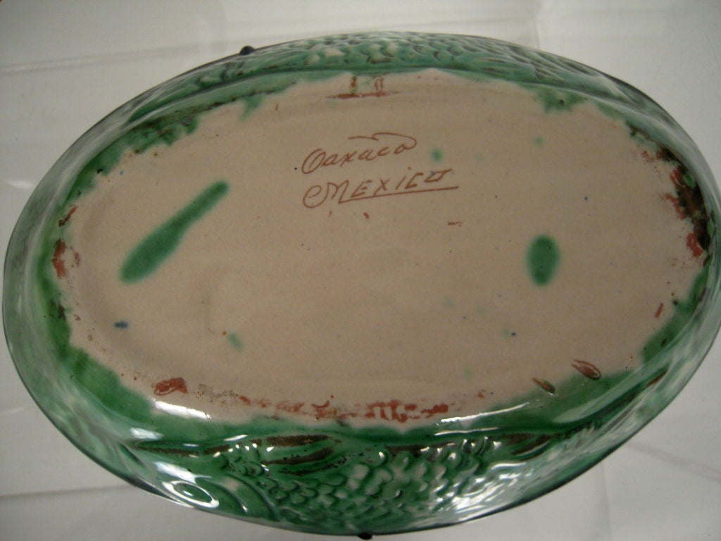 COLLECTION OF STRIKING VINTAGE MEXICAN GREEN POTTERY, c. 1940s at ...