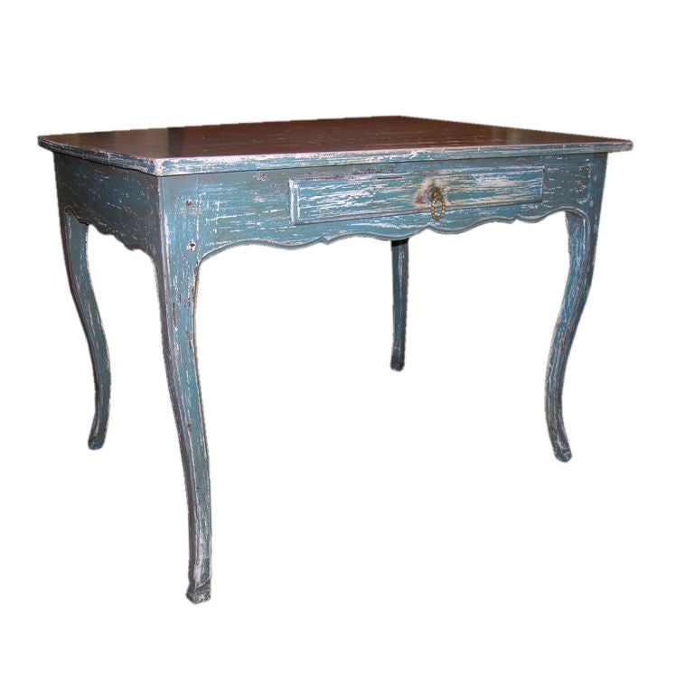 Blue Painted Desk at 1stDibs