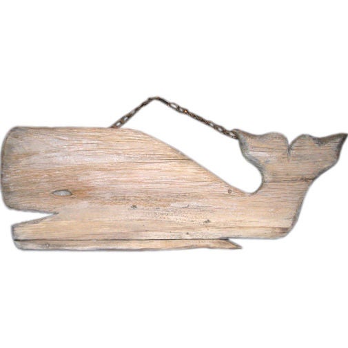 Unusual Wooden Whale Trade Sign at 1stDibs