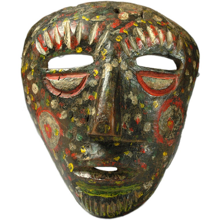 Rare 19th Century Afro-Peruvian Dance Mask For Sale at 1stDibs