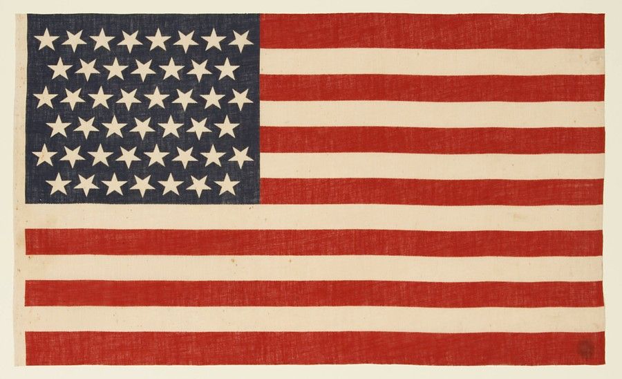 45 STAR AMERICAN FLAG, TUMBLING STARS, UTAH STATEHOOD at 1stDibs | us ...