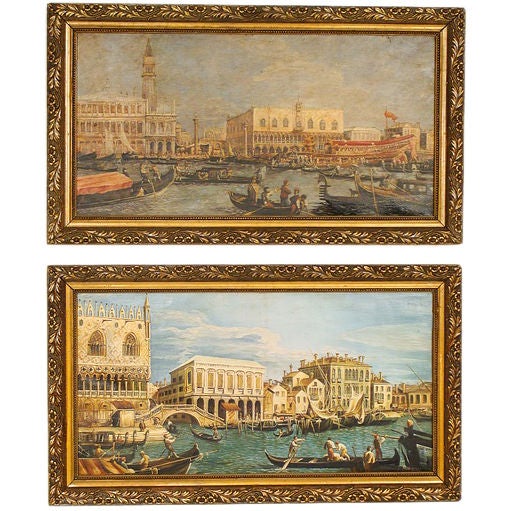 Pair of paintings of Venice at 1stDibs