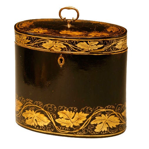 A Japanned Tea Caddy at 1stDibs