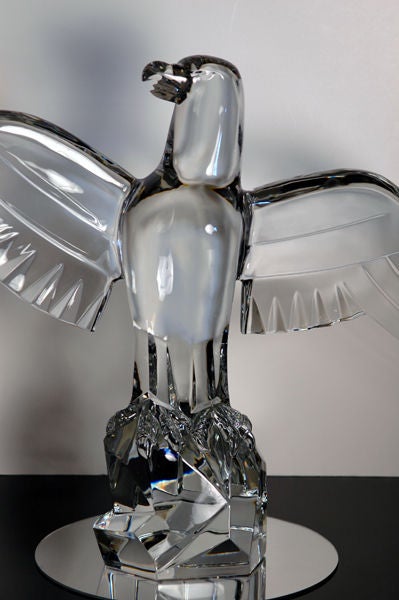 MASSIVE IMPERIAL BACCARAT CRYSTAL EAGLE 65 lbs 1958 For Sale at 1stDibs