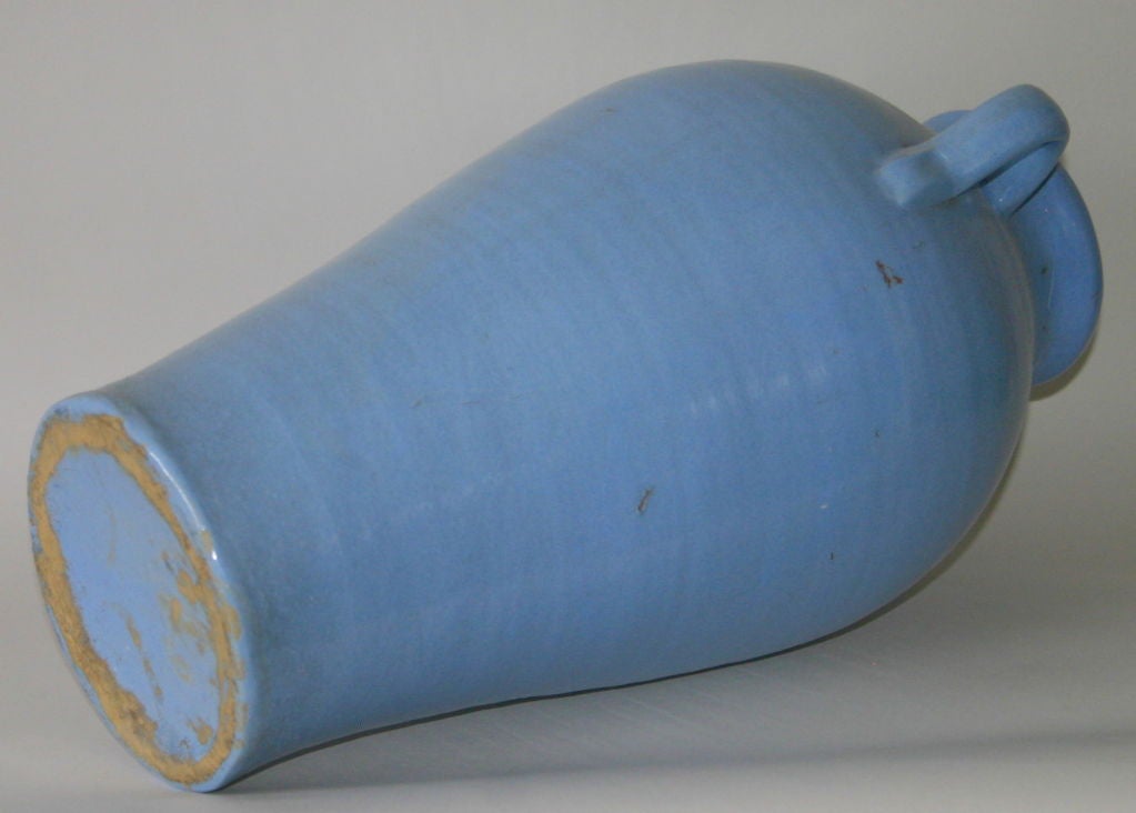 Large Bybee, Ky. Art Pottery Vase in Sky Blue Glaze at 1stDibs