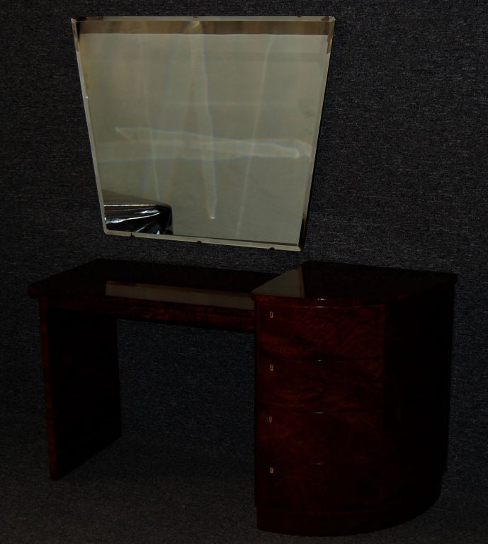 Swedish Art Deco Moderne Dressing Table Vanity and Mirror at 1stDibs