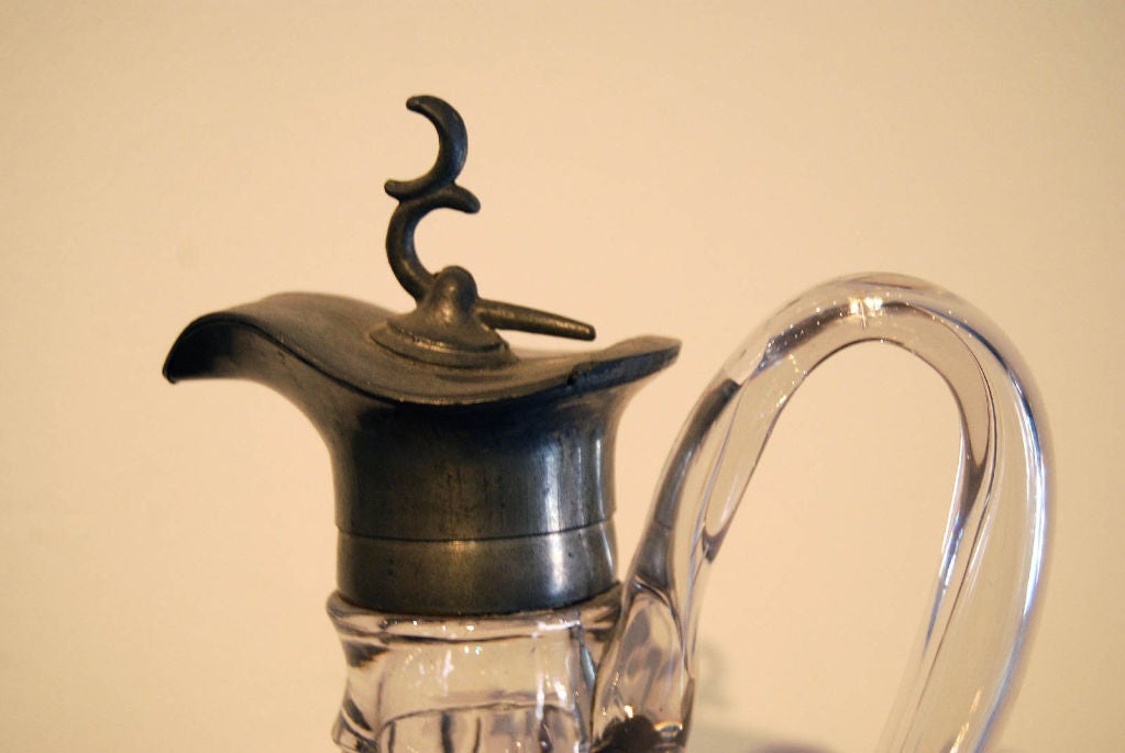 Pillar Molded Syrup Jug with Pewter Top, circa 1840 at 1stDibs