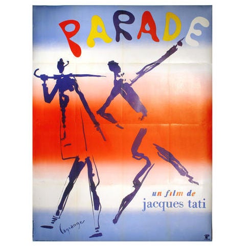 Jacques Tati by Lagrange "Parade," French Movie Poster For Sale at 1stDibs