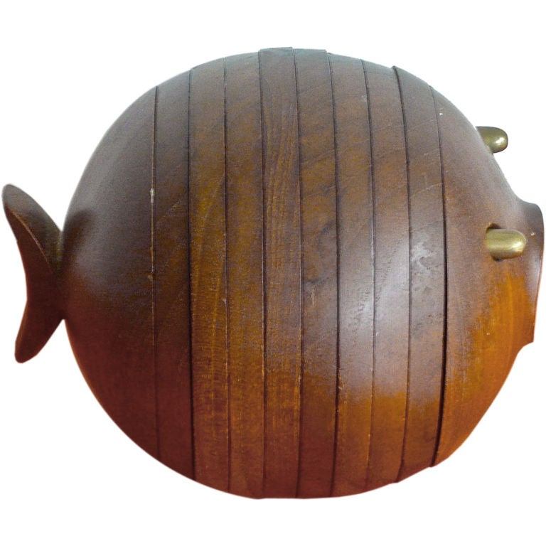 Teak Fish Sculpture/Coasters by Ernst Henriksen at 1stDibs