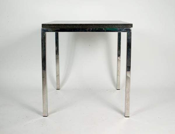 Pair of Contemporary Chrome Tables For Sale at 1stDibs