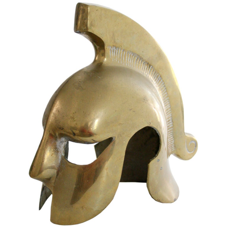 Brass Gladiator Mask Sculpture For Sale at 1stDibs