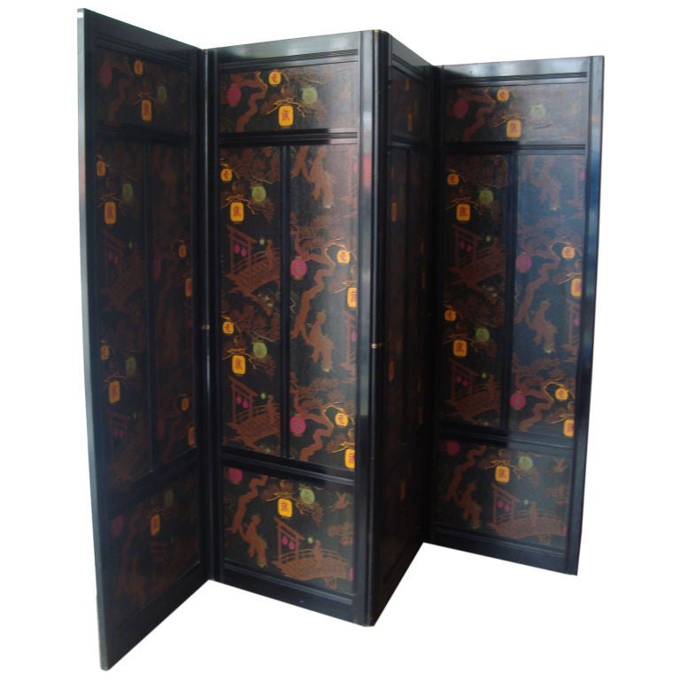 A four-fold Aesthetic movement Screen at 1stDibs