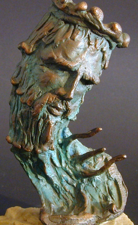 "Neptune" mid-century bronze sculpture at 1stDibs