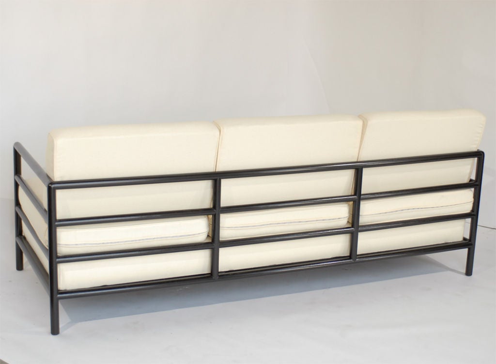 Clean Lined Modernist Sofa designed by T.H. Robsjohn Gibbings at 1stDibs