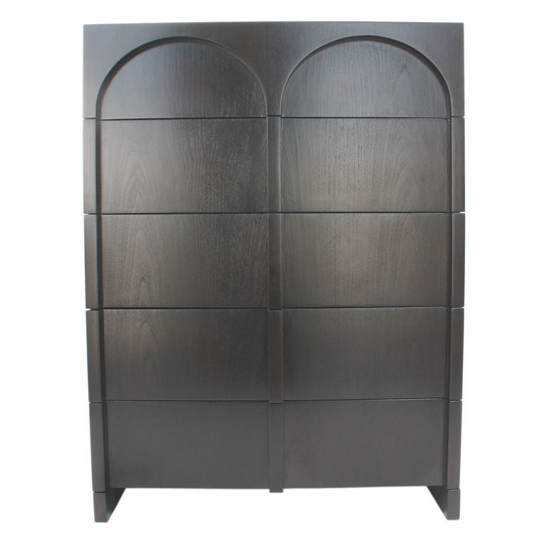 Tall Neoclassical Arched Front Chest by T.H. Robsjohn Gibbings at 1stDibs