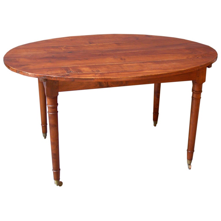 French Provincial Oval Farmhouse Dining Table at 1stDibs
