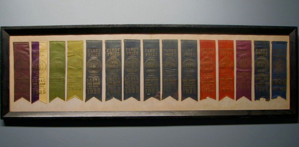 Dog Show Prize Ribbons Circa 1925 1926 At 1stdibs Dog Show Prize Ribbons Circa 1925 1926 At 1stdibs