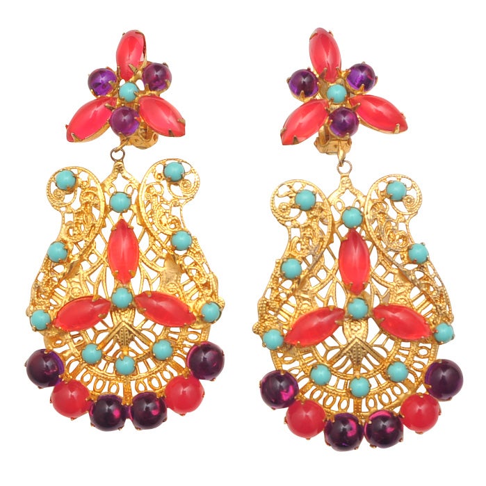 STUNNING PAIR OF KENNETH JAY LANE EARRINGS at 1stDibs