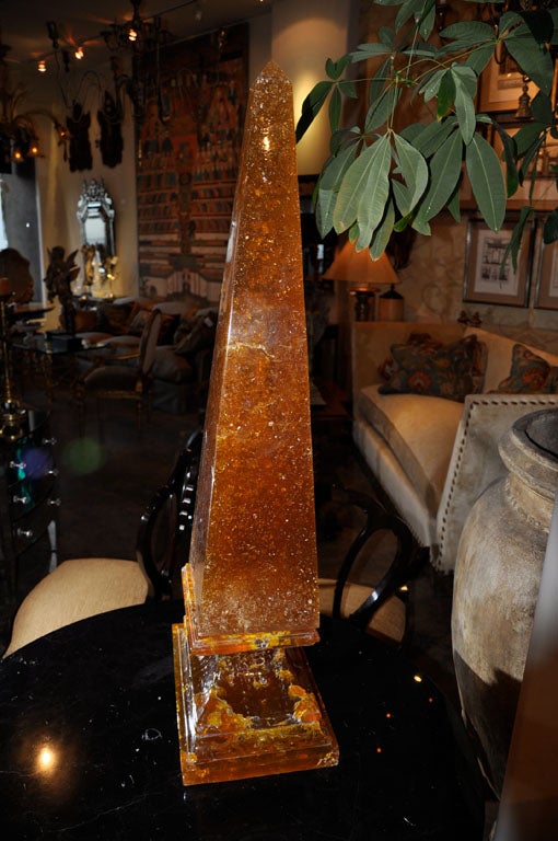 French Resin Obelisk 41"H at 1stDibs