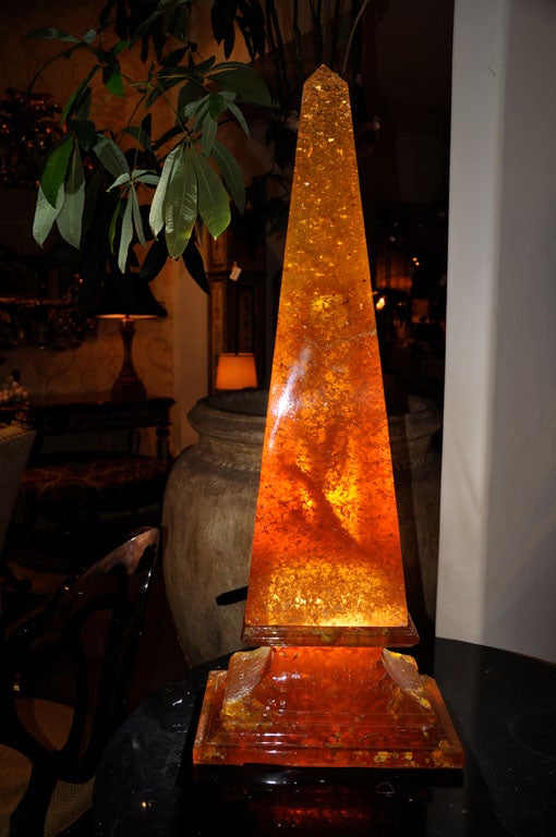 French Resin Obelisk 41"H at 1stDibs