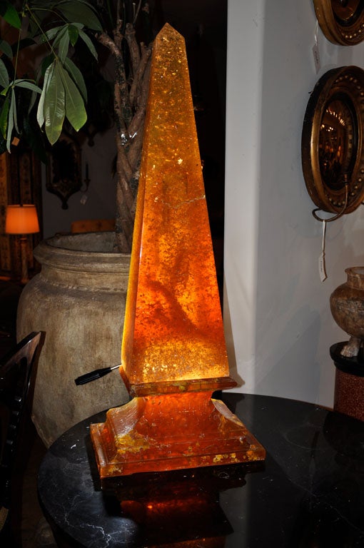 French Resin Obelisk 41"H at 1stDibs