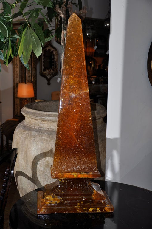 French Resin Obelisk 41"H at 1stDibs