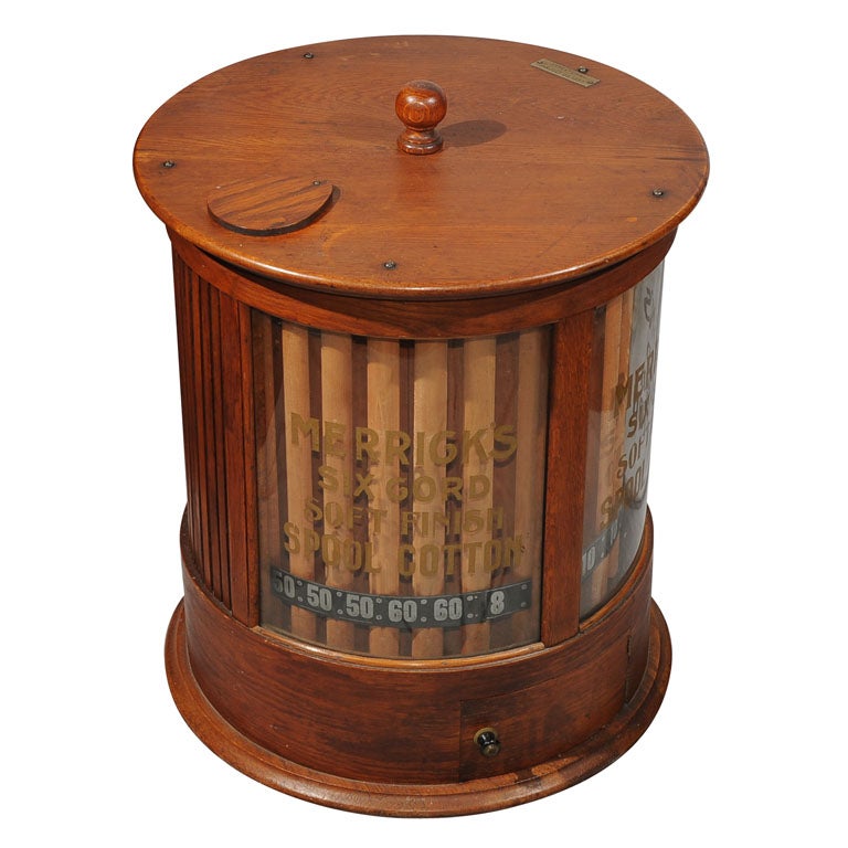 Antique Merrick's Spool Cabinet at 1stDibs | merrick spool cabinet ...