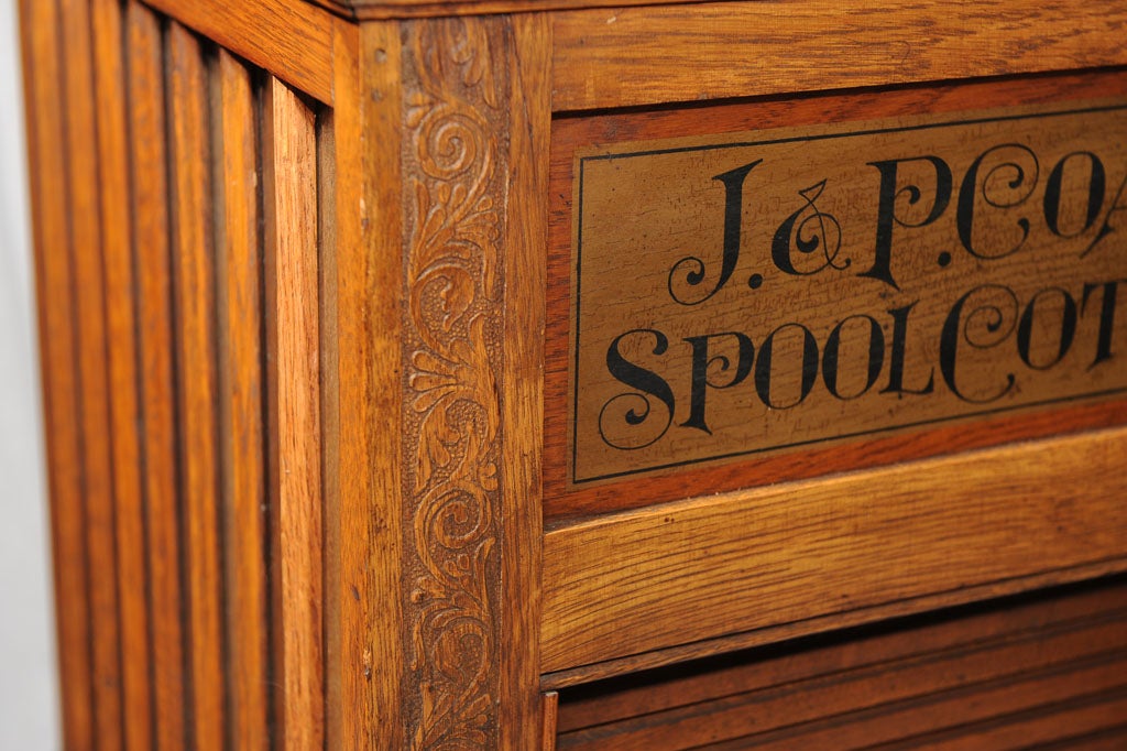 J. and P. Coats' Spool Cabinet at 1stDibs | j & p coats spool cabinet ...