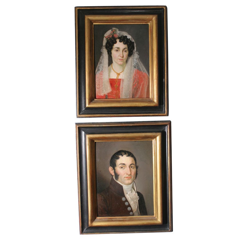 A PAIR OF PORTRAITS. FRANCESCO SERPI, CIRCA 1800 at 1stDibs