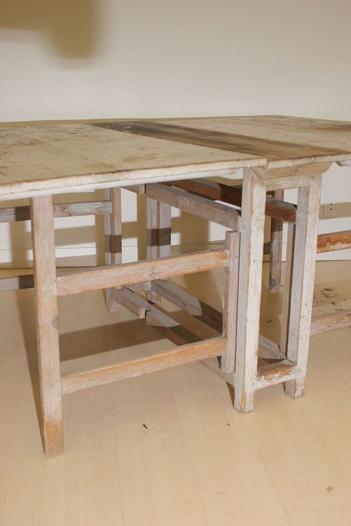 A Swedish Rustic Drop Leaf Table at 1stDibs