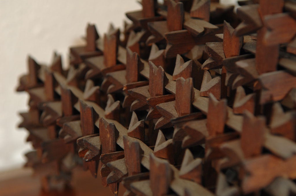 Wooden Tramp Art Sculpture For Sale at 1stDibs