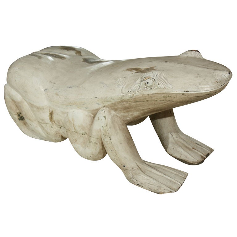 CARVED WOODEN FROG BENCH at 1stDibs | frog on bench, frogs on a bench