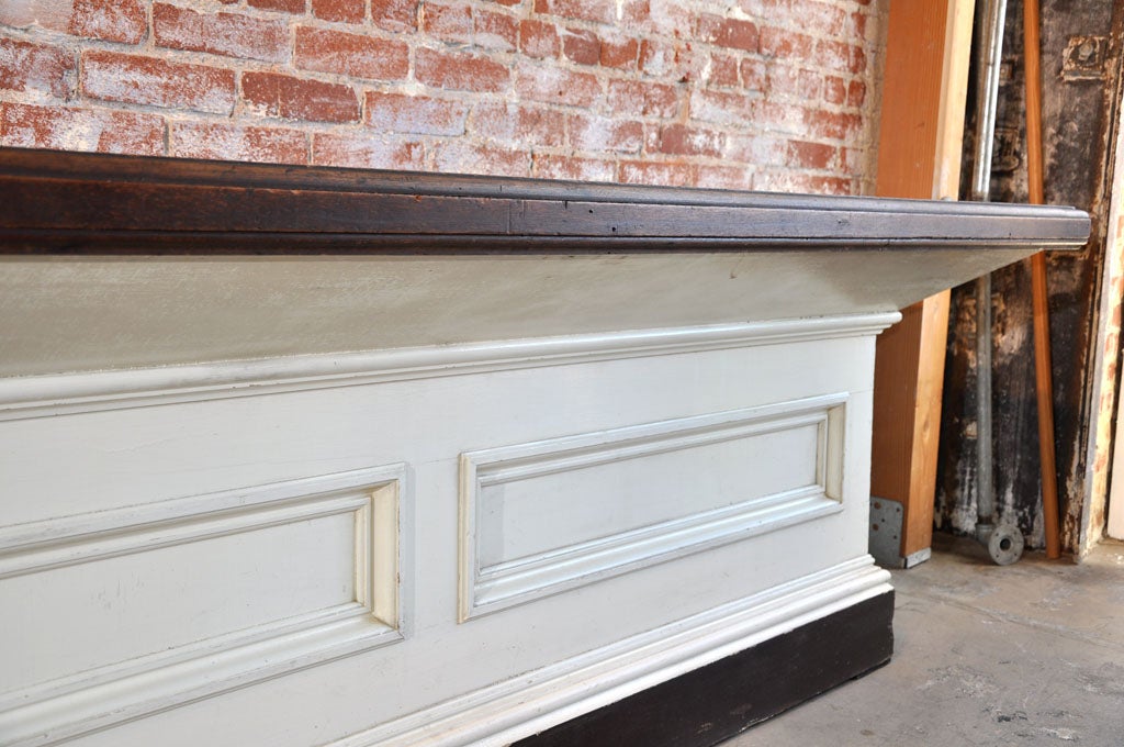 Architectural General Store Counter with Original Paint at 1stDibs