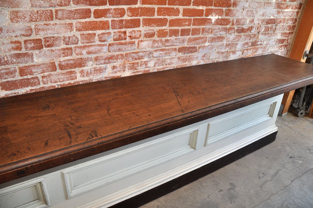 Architectural General Store Counter with Original Paint at 1stDibs