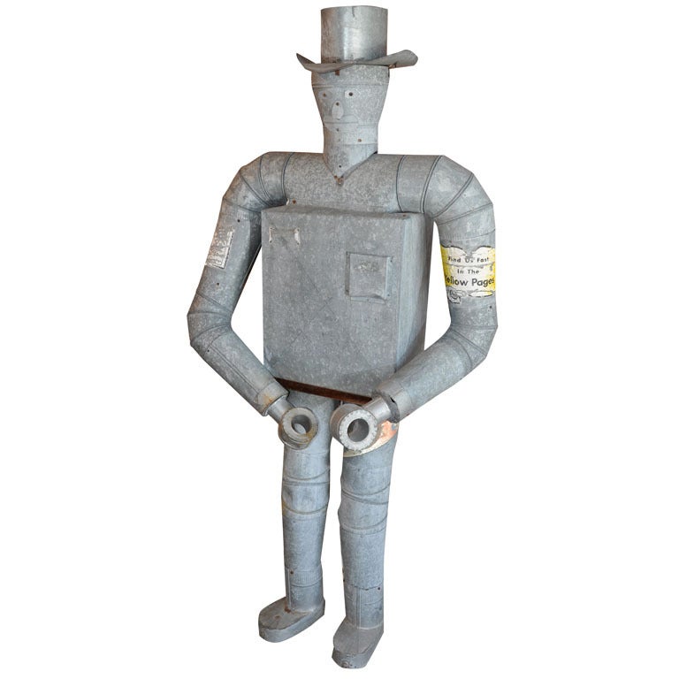 Iconic Life Size American Tin Man Trade Sign at 1stDibs