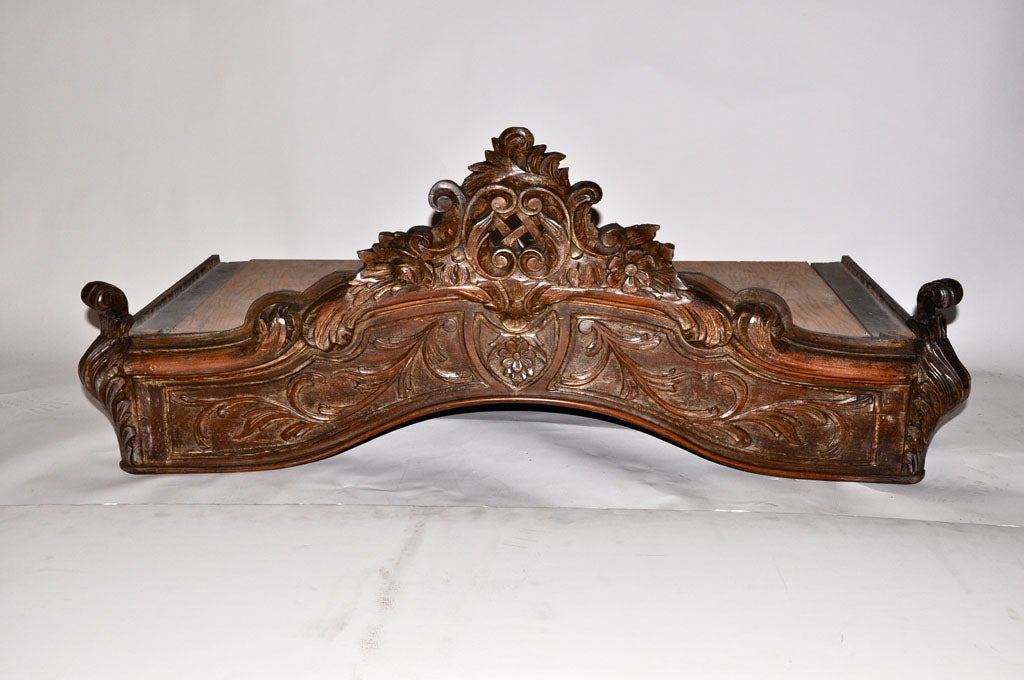 Carved Wooden Bed Crown at 1stDibs | antique bed crown, carved wooden ...