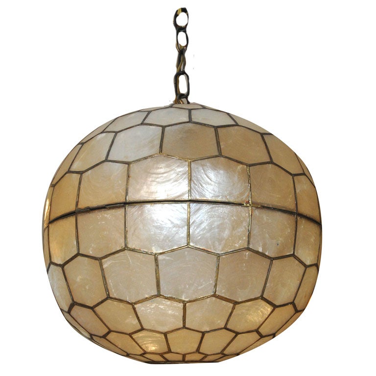 Capiz Shell Disc Chandelier at 1stDibs